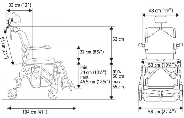 Swift Mobile Tilt-1 Hasta Tuvalet Banyo Sandalyesi - Teksan İnovatif